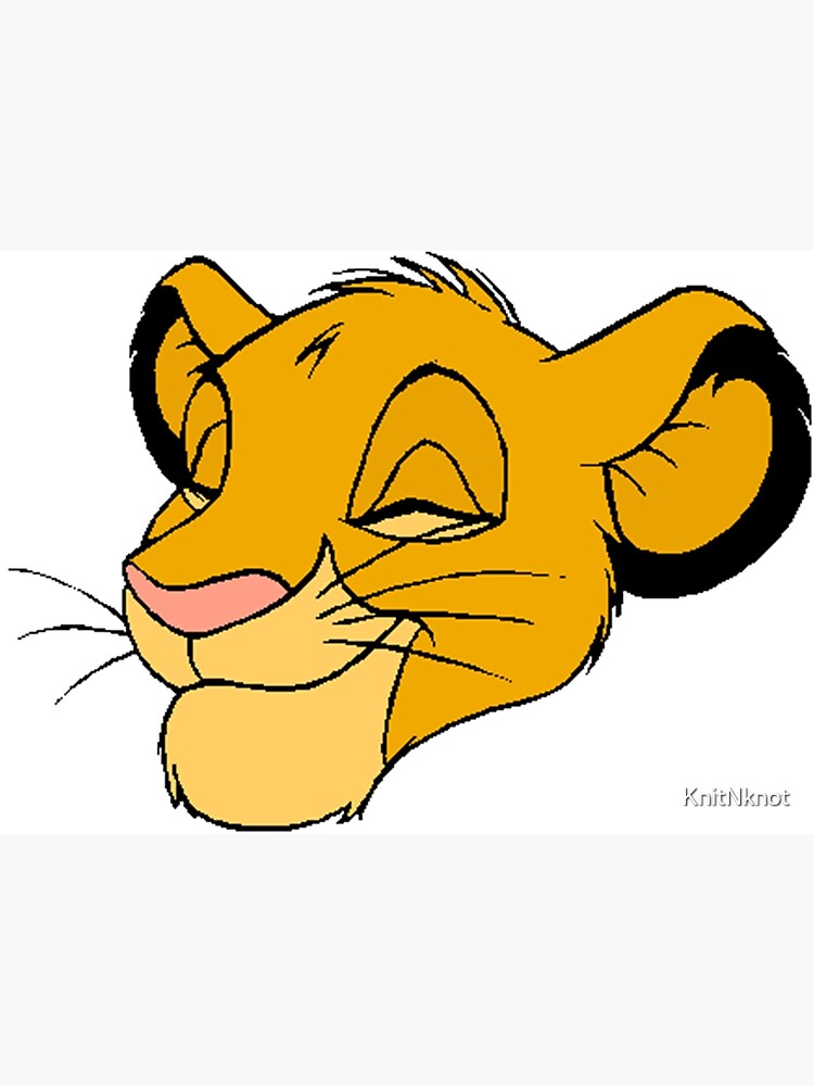 "cute simba cub face" Art Print for Sale by KnitNknot | Redbubble