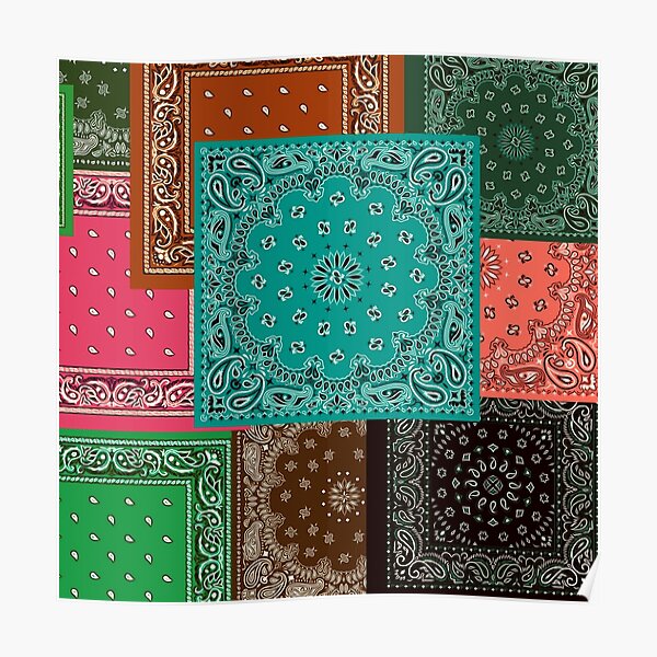 "Colored bandanas 2nd Model" Poster for Sale by Lunhai | Redbubble