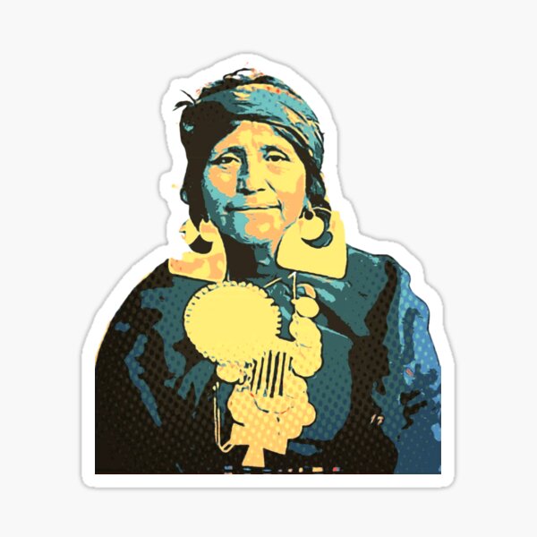 "Mapuche wise woman" Sticker for Sale by ToleMiranda2015 | Redbubble