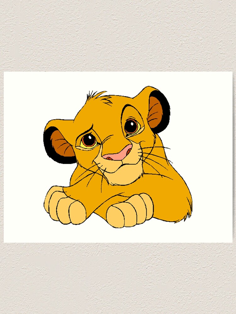 "cute simba cub face" Art Print for Sale by KnitNknot | Redbubble