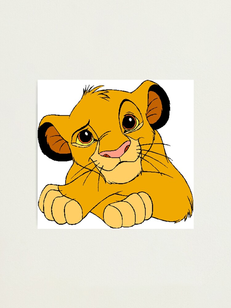 "cute simba cub face" Photographic Print for Sale by KnitNknot | Redbubble