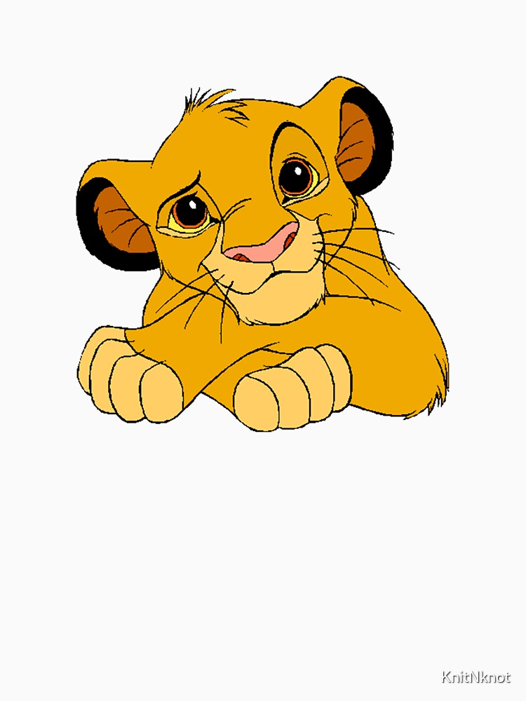 "cute simba cub face" T-shirt for Sale by KnitNknot | Redbubble | simba ...
