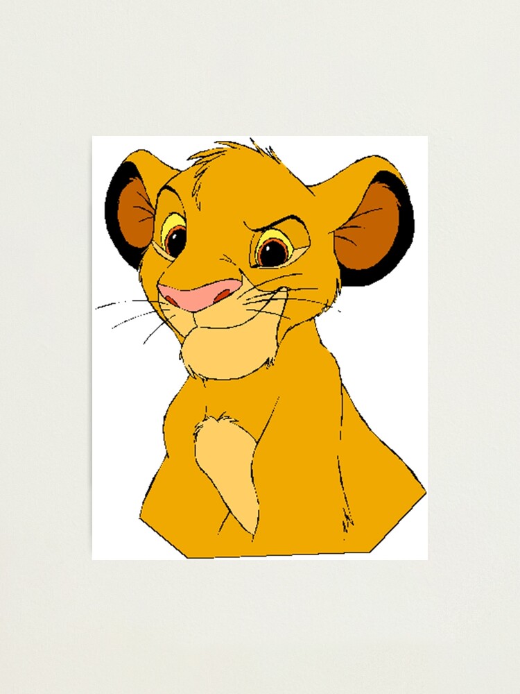"cute simba cub face" Photographic Print for Sale by KnitNknot | Redbubble