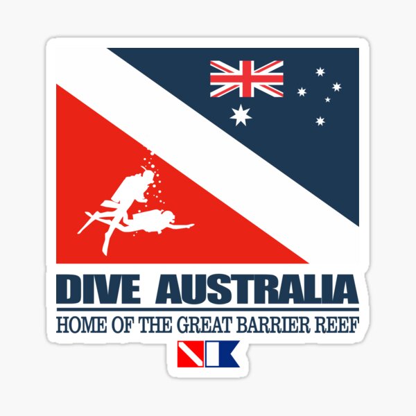 "Dive Australia (DF)" Sticker for Sale by curranmorgan | Redbubble