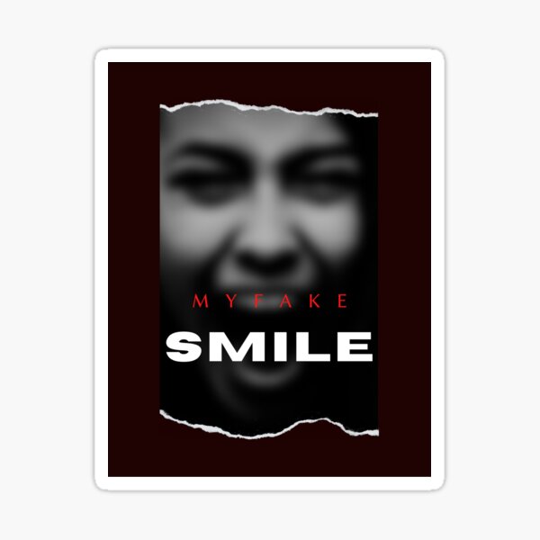 "My fake smile" Sticker for Sale by Samghosh1414 | Redbubble