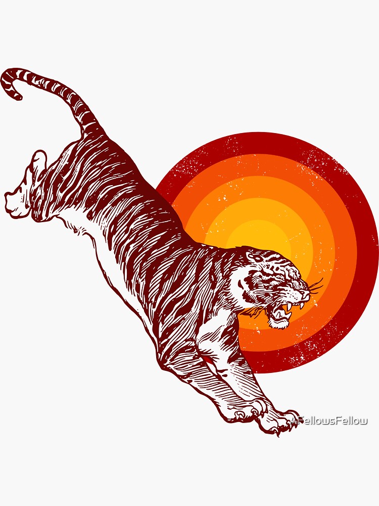 "Tiger - Colour spectrum " Sticker by AFellowsFellow | Redbubble