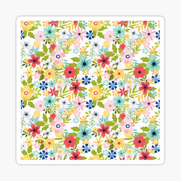 "Blooming floral design" Sticker by gisellesshop123 | Redbubble
