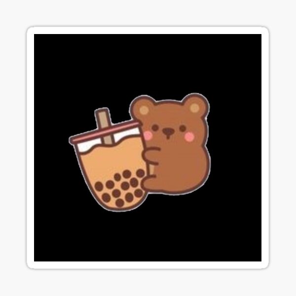"Boba bear" Sticker for Sale by Felicty | Redbubble