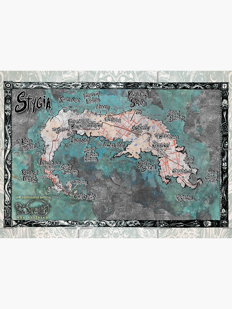 "Wraith Stygia Map" Art Board Print for Sale by TheOnyxPath | Redbubble