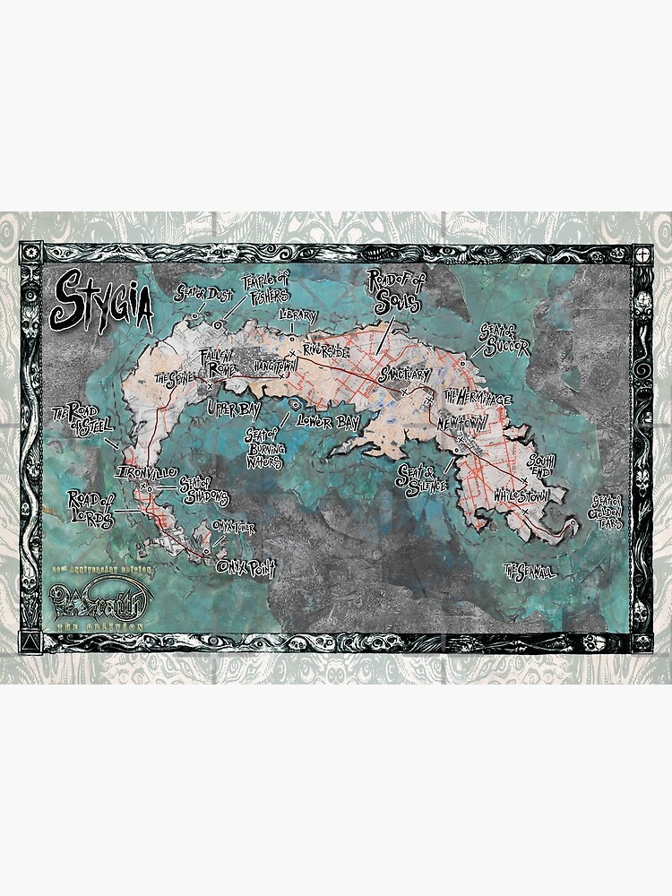 "Wraith Stygia Map" Art Print by TheOnyxPath | Redbubble