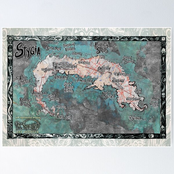 "Wraith Stygia Map" Poster for Sale by TheOnyxPath | Redbubble