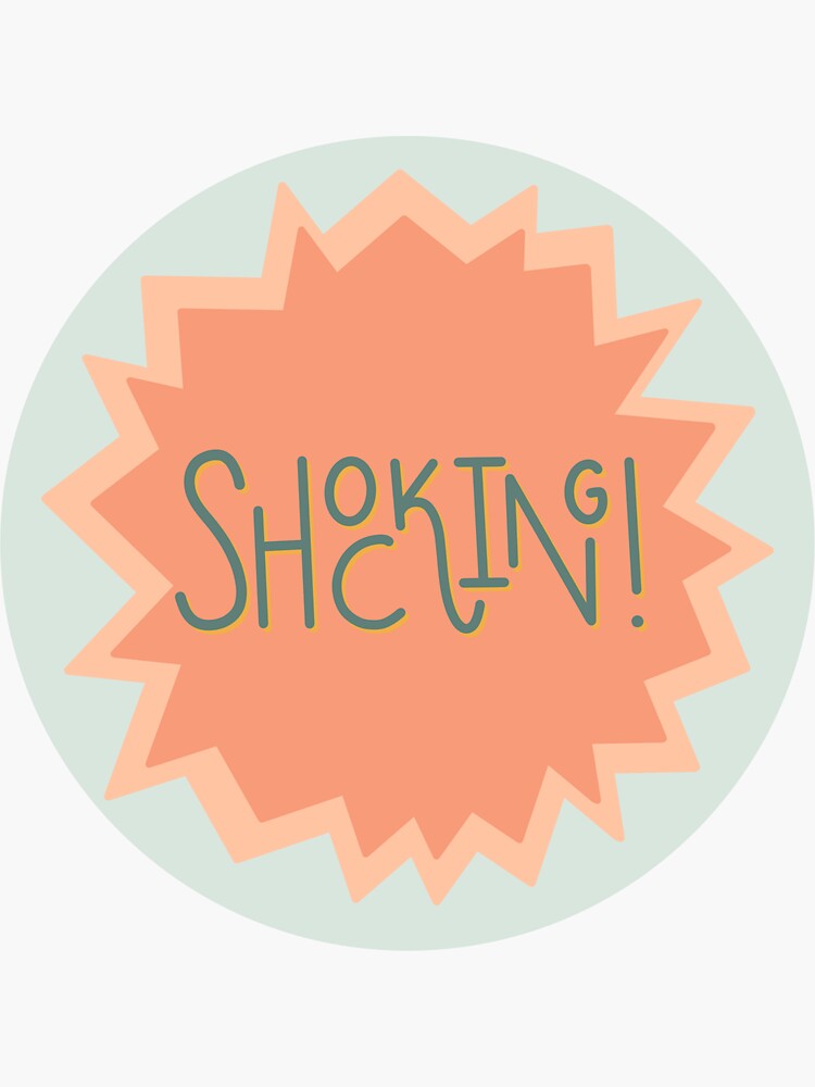"SHOCKING! Original Logo with Background" Sticker for Sale by ...