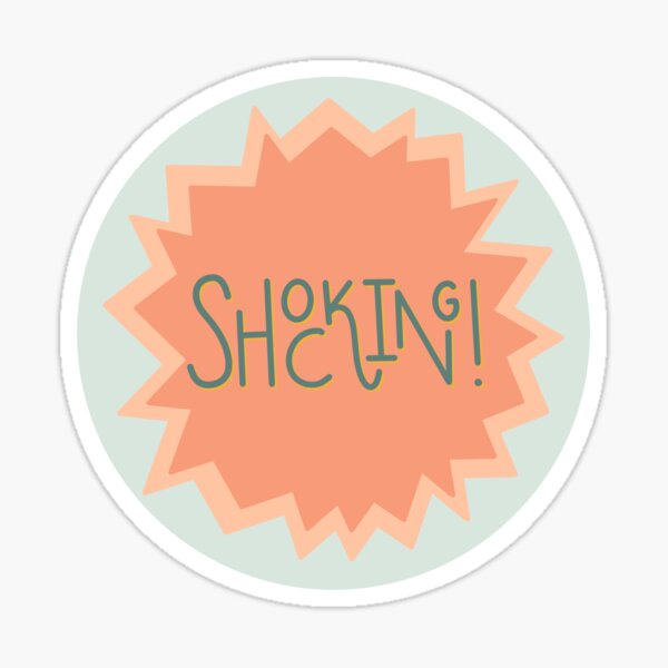 "SHOCKING! Original Logo with Background" Sticker for Sale by ...