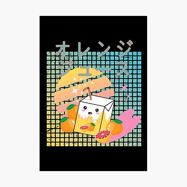"90s japanese kawaii Orange Juice Box" Photographic Print by samah82 ...