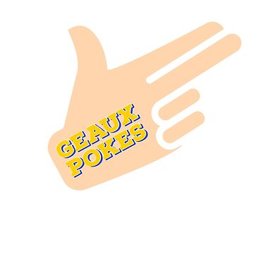 "Geaux Pokes hand sign" Sticker for Sale by dwnsouthstckrs | Redbubble
