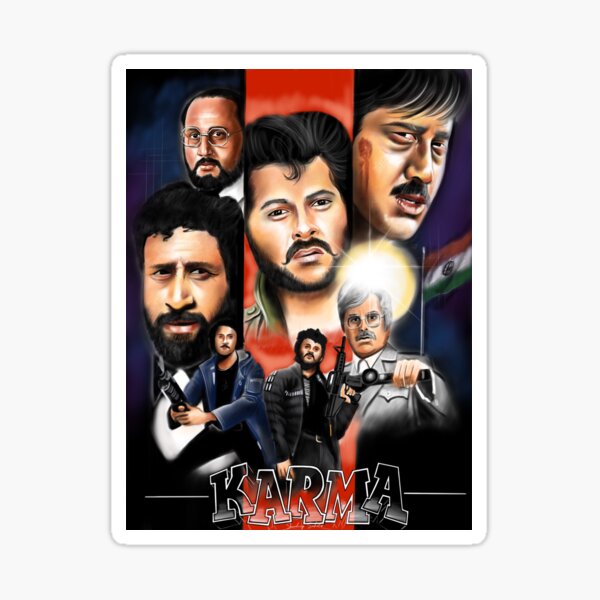 "Karma Movie Artwork." Sticker by Sansahota | Redbubble