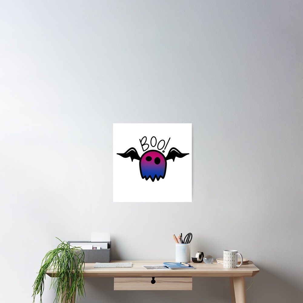 "Bisexual Sticker, Halloween Ghost Boo, Bisexual Ghost, Bisexual Bat ...