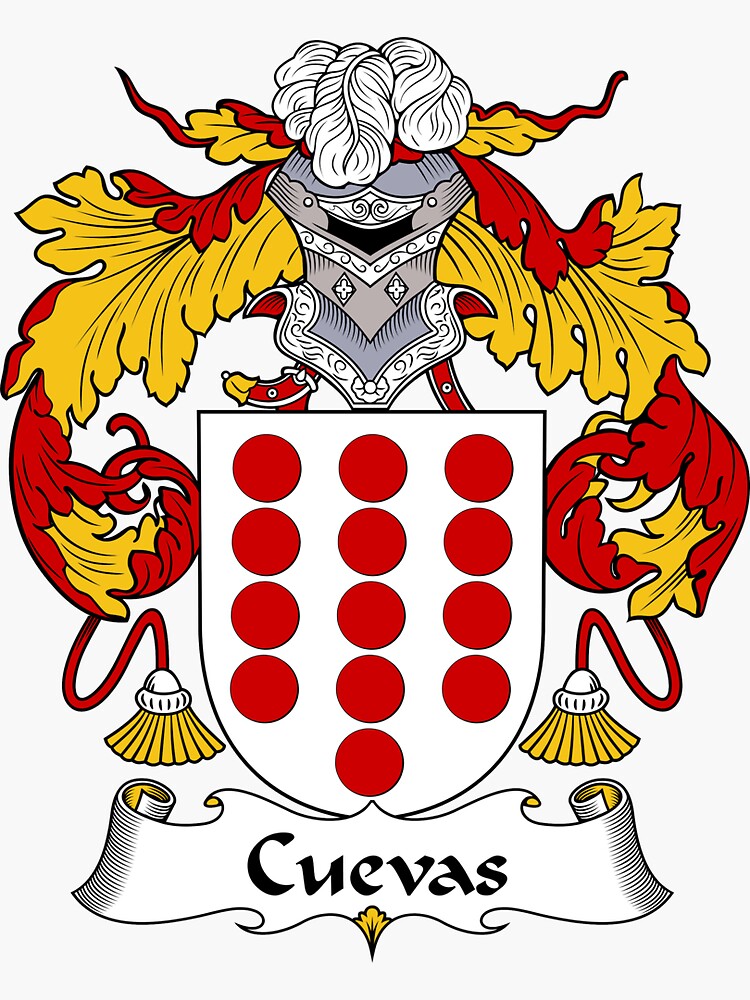 "Cuevas Coat of Arms/Family Crest" Sticker for Sale by carpediem6655 ...
