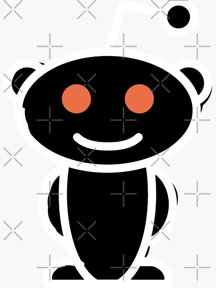 "reddit robot night time mode " Sticker by IBtwo3 | Redbubble