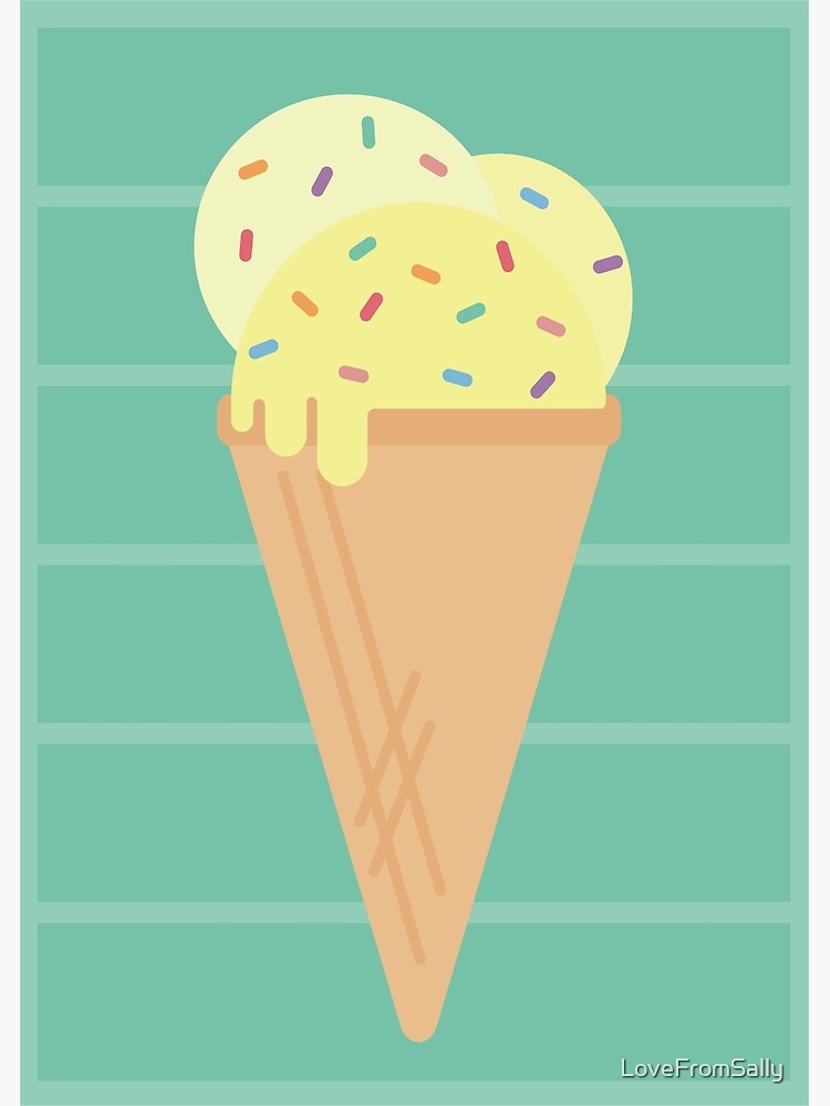"Vanilla cone please" Poster for Sale by LoveFromSally | Redbubble