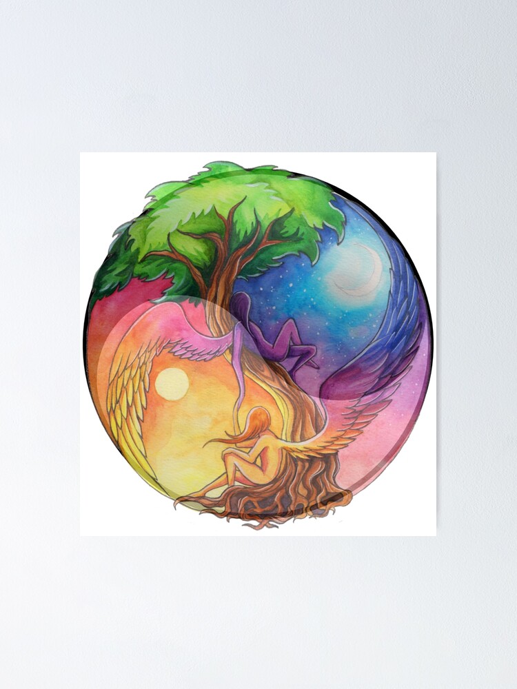 "Day & Night Tree of Life" Poster by Fun-Paf | Redbubble
