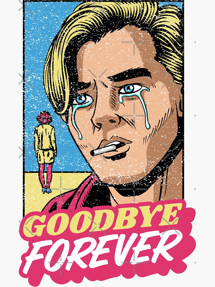 "Goodbye Print" Sticker for Sale by JosTees96 | Redbubble