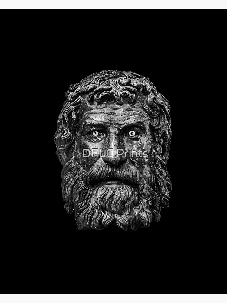 "Creepy Zeus Head Sculpture" Poster for Sale by DFLC Prints | Redbubble