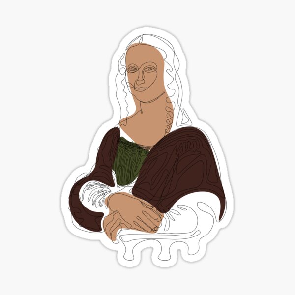 "Mona Lisa" Sticker by LokeArtemis | Redbubble