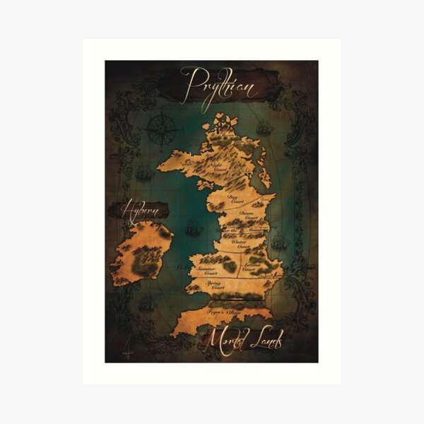 "Prythian Map" Art Print for Sale by FlowArt-design | Redbubble