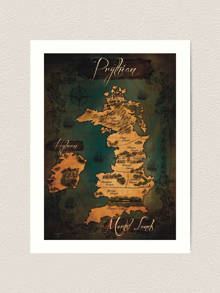 "Prythian Map" Art Print for Sale by FlowArt-design | Redbubble
