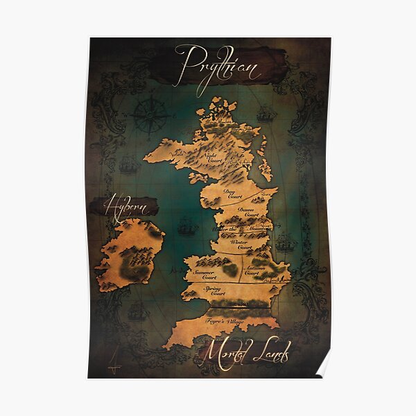 "Prythian Map" Poster for Sale by FlowArt-design | Redbubble