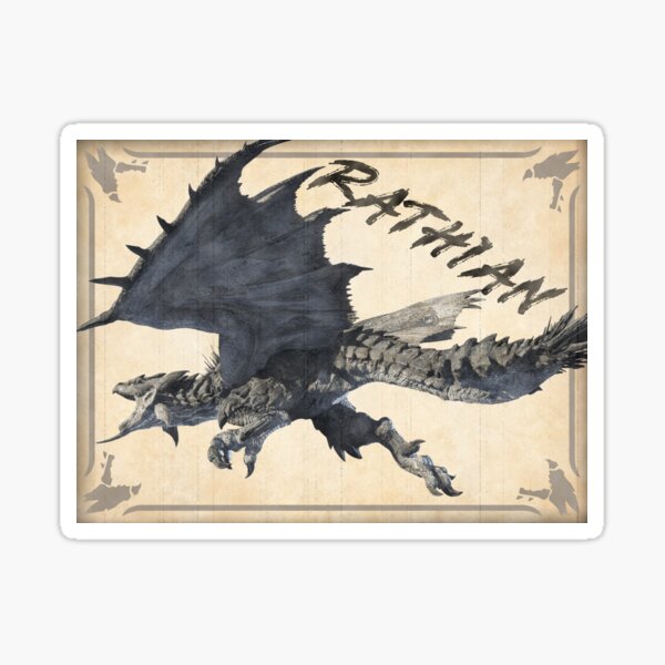 "Monster Hunter Rise - Rathian" Sticker for Sale by VelvetZone | Redbubble