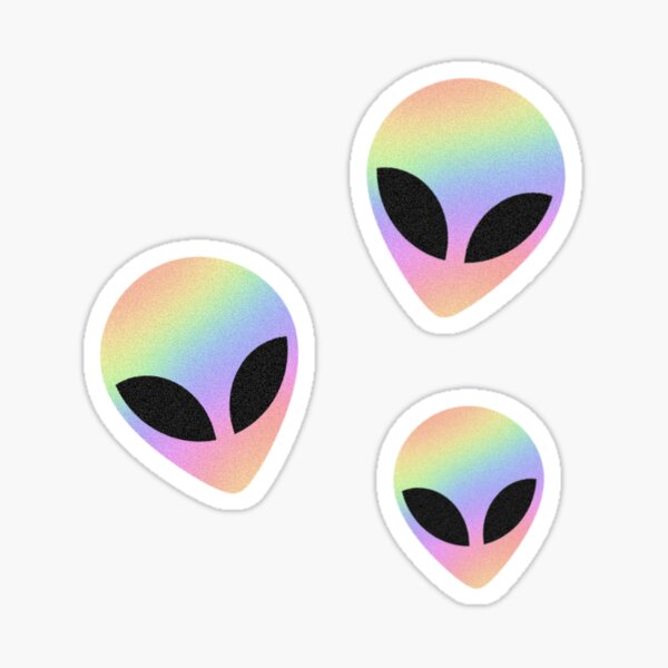 "Rainbow Alien" Sticker for Sale by Yoohoo-xoErica | Redbubble
