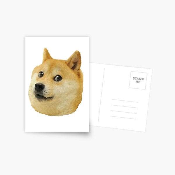 "shibe doge face" Postcard for Sale by catfantastic | Redbubble