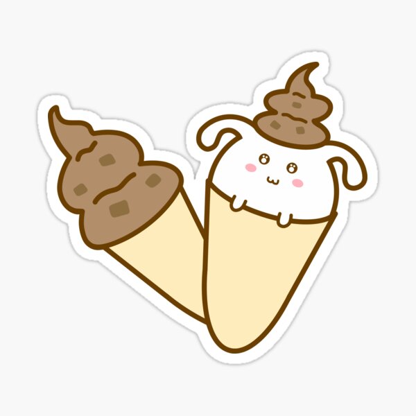 "Chocolate fudge brownie ice cream" Sticker for Sale by CozyEra | Redbubble