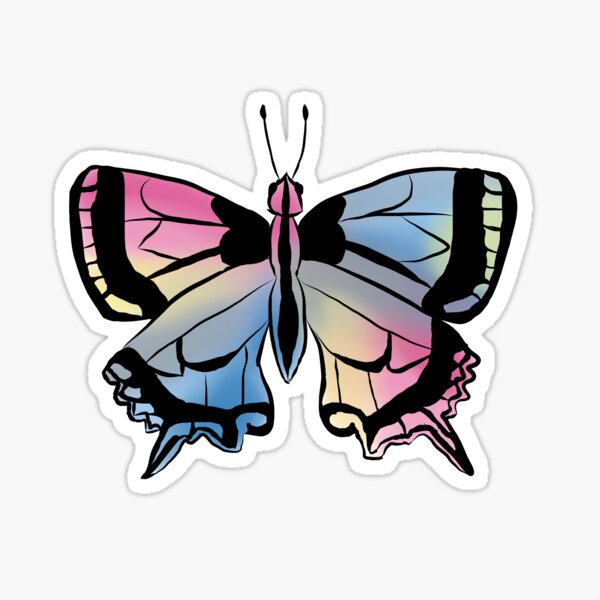 "Genderflux Pride Butterfly" Sticker by becfromthedead | Redbubble