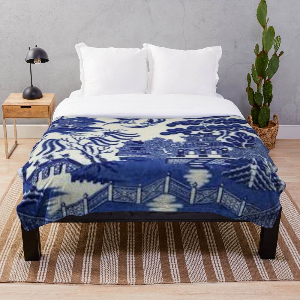 "blue willow pattern" Throw Blanket for Sale by nigejohn | Redbubble