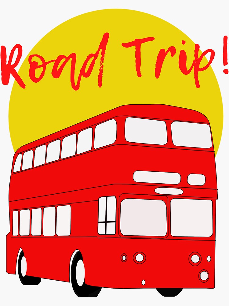 "Big red bus pictures" Sticker by dinablixt | Redbubble
