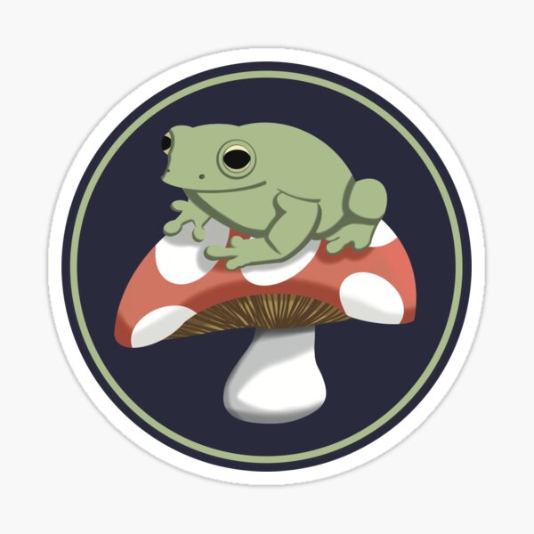 "Frog On Toadstool " Sticker for Sale by Funful | Redbubble