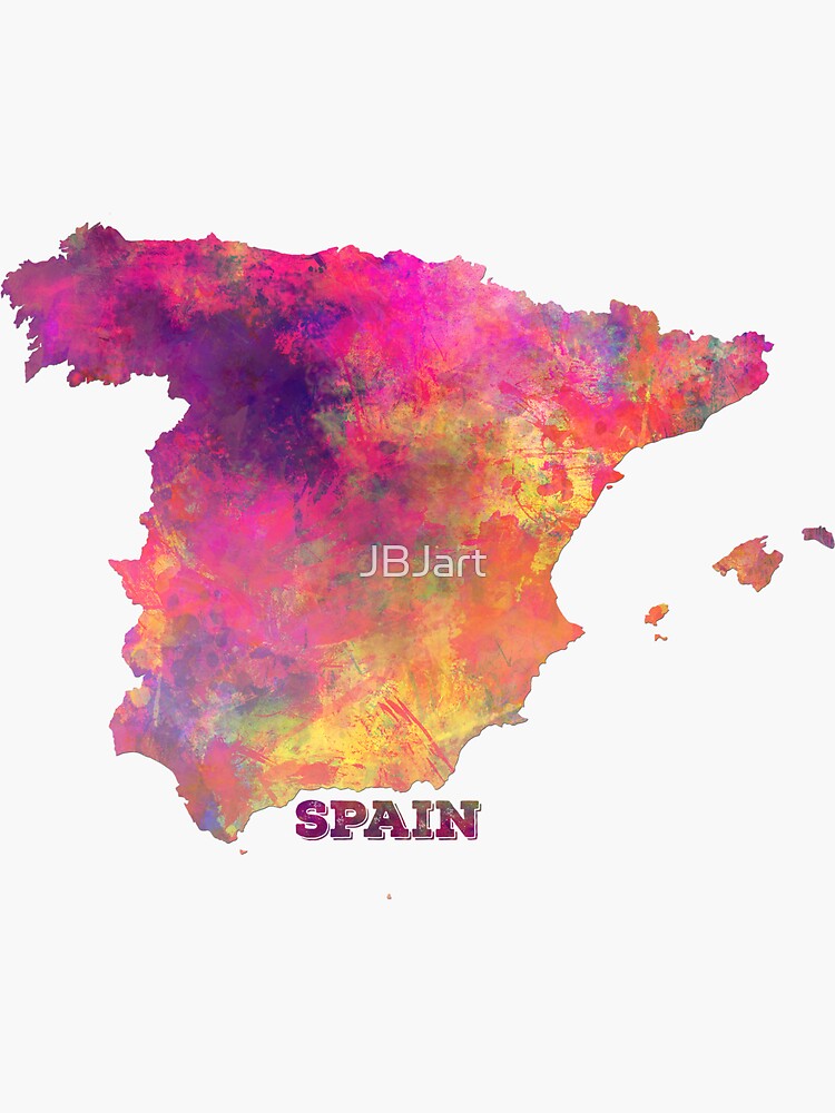 "Spain map" Sticker for Sale by JBJart | Redbubble