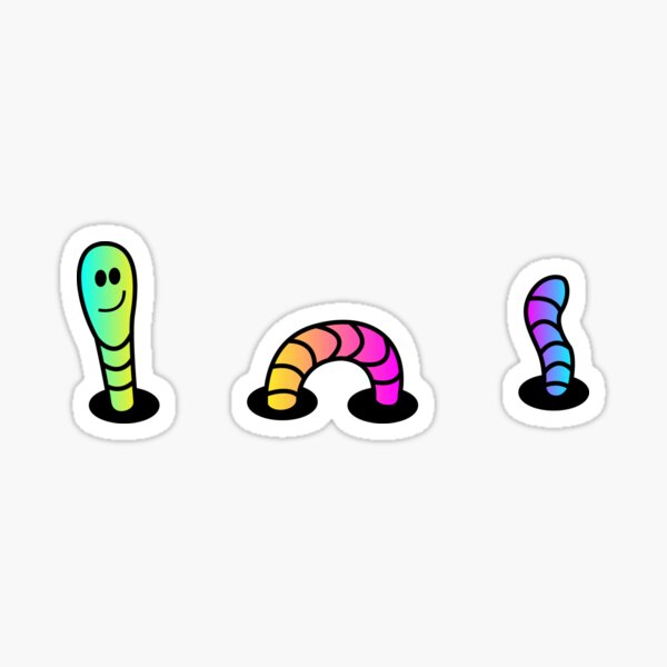 "Colorful Worm" Sticker by Rayito21 | Redbubble