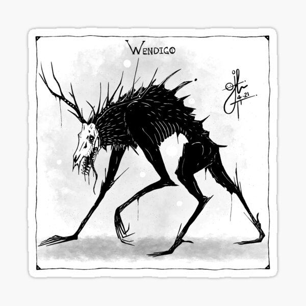 "Wendigo" Sticker for Sale by JamJamTheArtMan | Redbubble