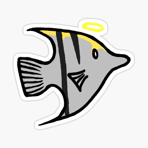 "Angelfish" Sticker for Sale by Jennie Clayton | Redbubble