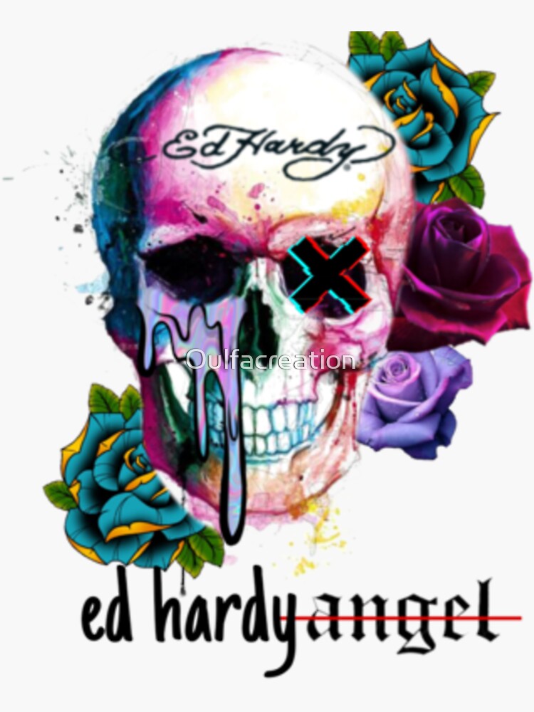 "Ed hardy" Sticker for Sale by Oulfacreation | Redbubble