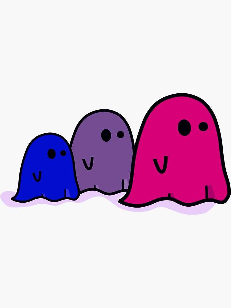 "Bisexual Pride Ghost Parade" Sticker by MWStickers | Redbubble