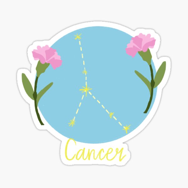 "Cancer zodiac sign " Sticker for Sale by willowsbunnies | Redbubble