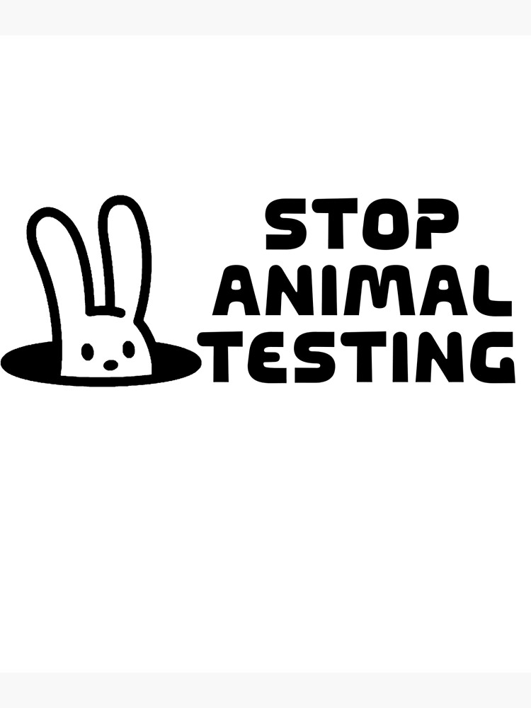 "stop animal testing" Poster for Sale by houssamsc | Redbubble