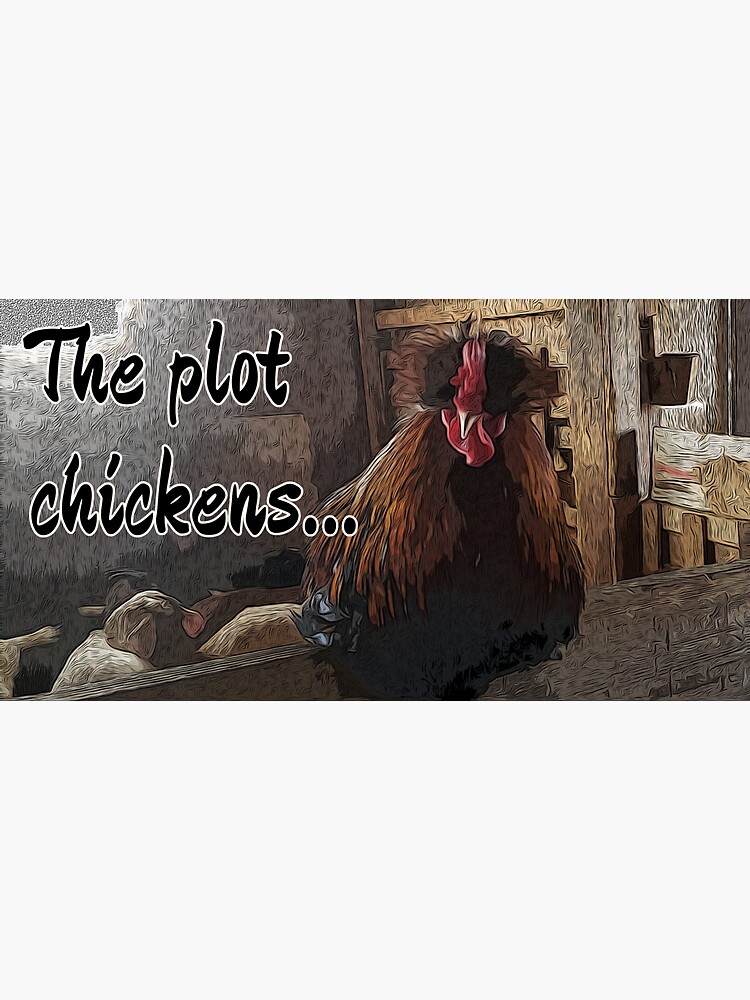 "The Plot Chickens- Heritage Polish Rooster in a Barn" Sticker for Sale ...