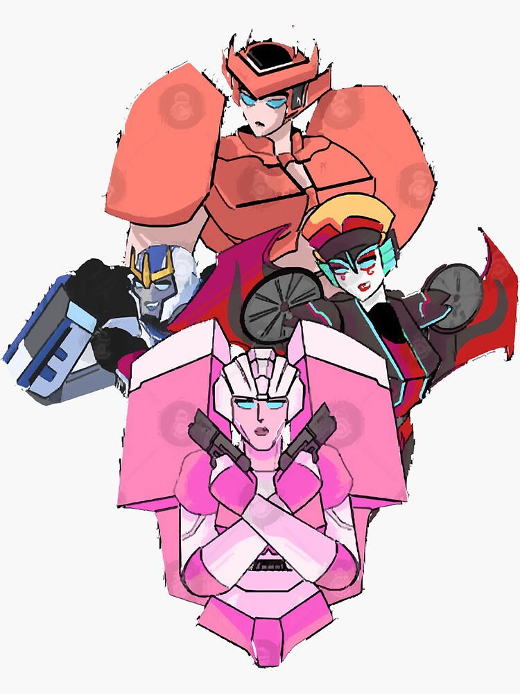"female autobots " Sticker for Sale by Chrysler21 | Redbubble