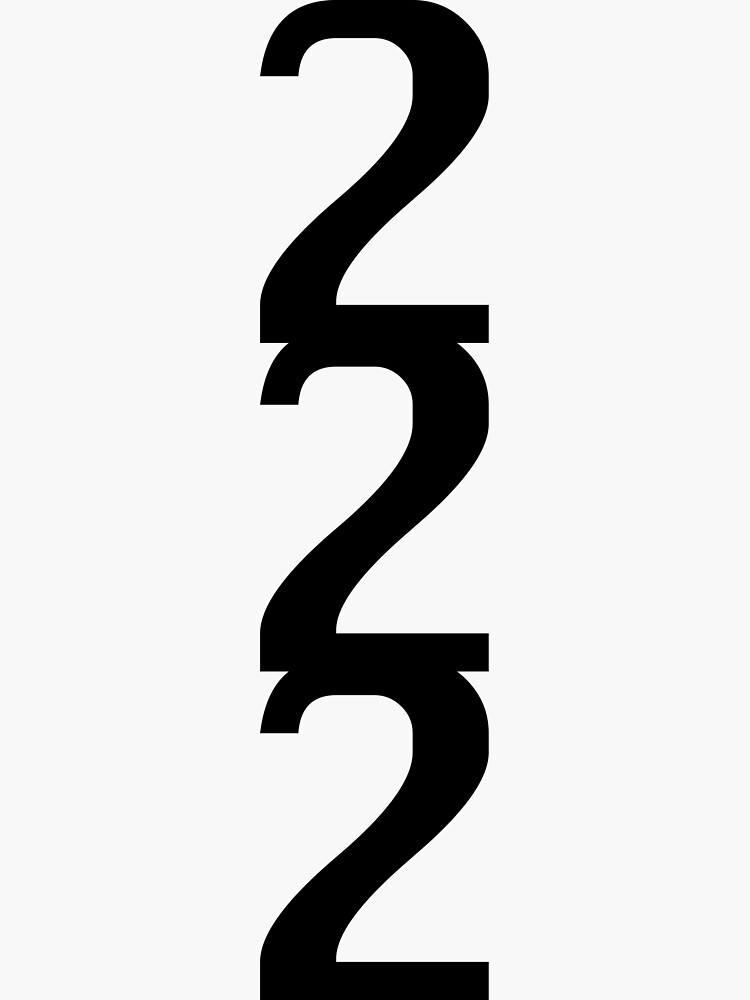 "222" Sticker for Sale by Jackson Brown | Redbubble